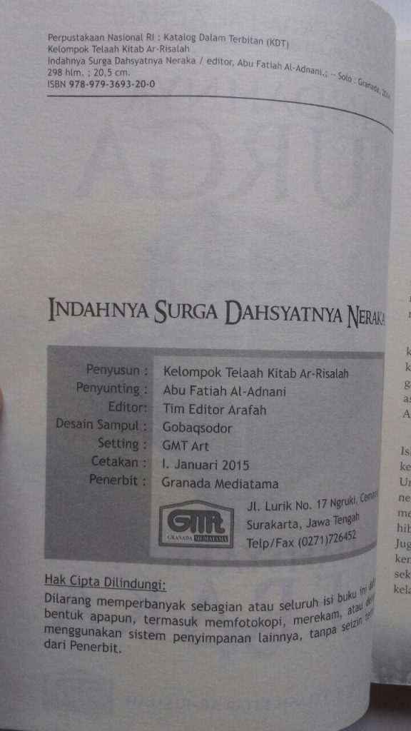 Buku Indahnya Surga Dahsyatnya Neraka | Toko Muslim Title