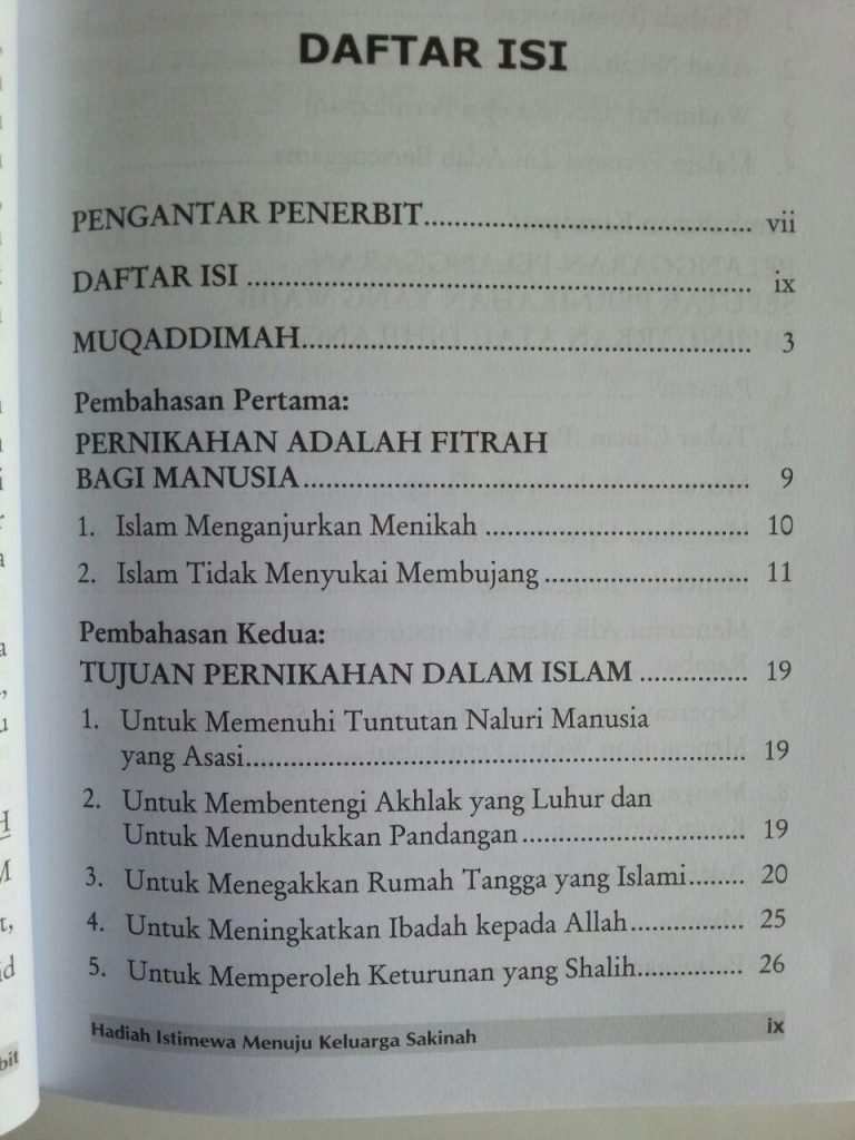 Buku Hadiah Istimewa Menuju Keluarga Sakinah (Stok Kosong) | Toko ...