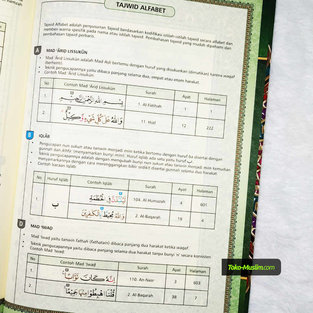 Al-Qur'an Tajwid Mudah Kode Alfabet Tartil Dengan Penjelasan Tajwid A4 ...