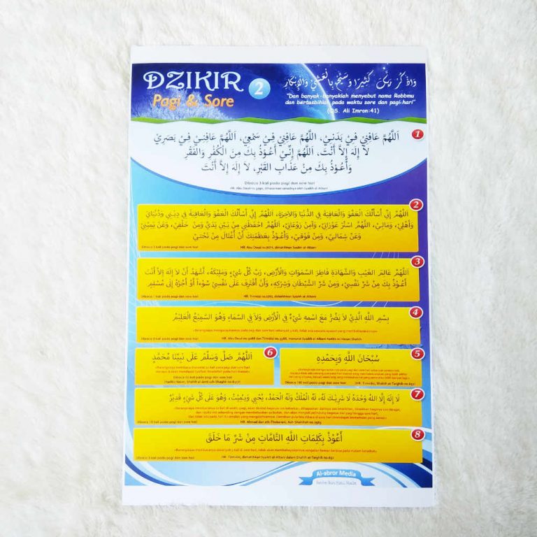 Poster Dzikir Pagi Dan Sore 2 - Toko Muslim