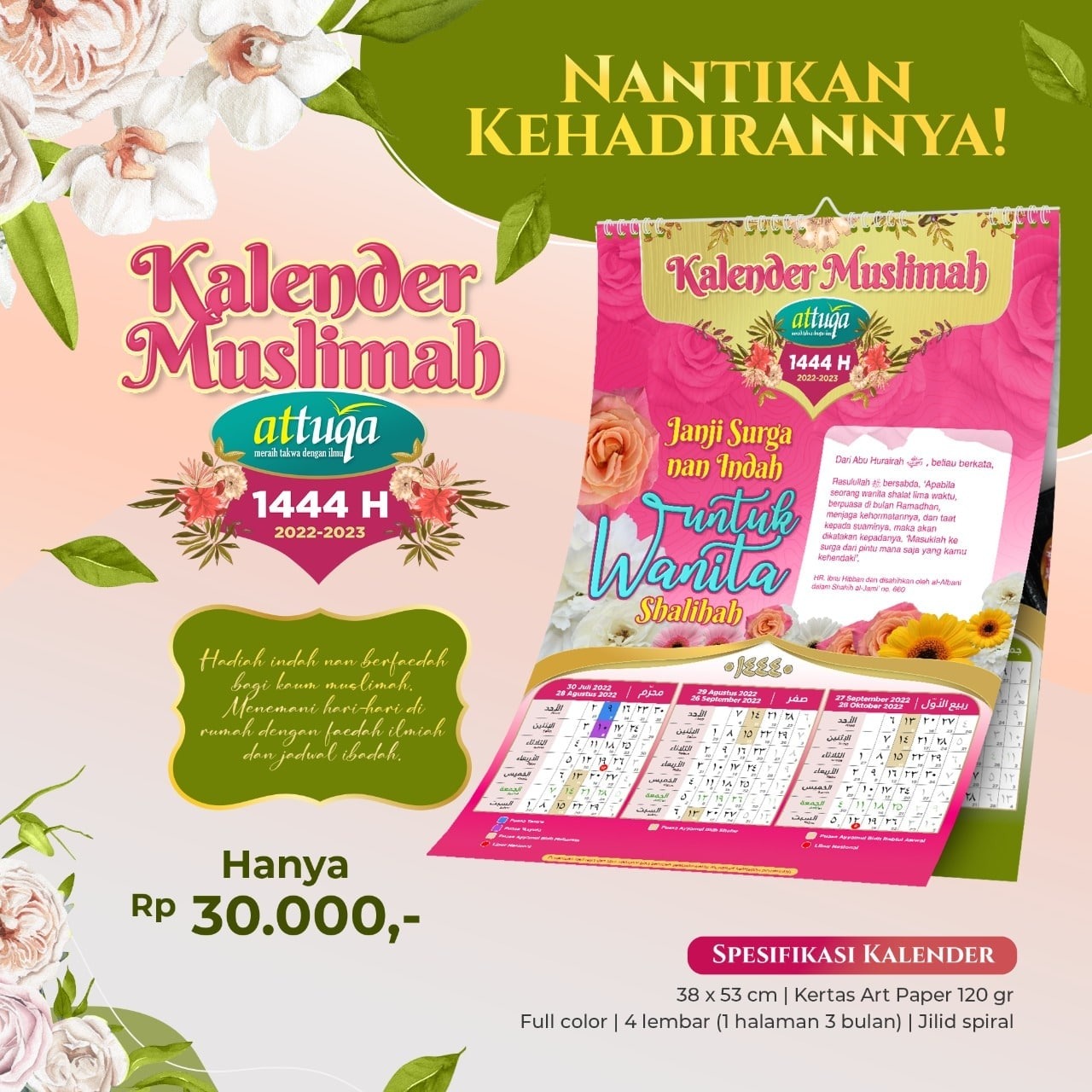Kalender Muslimah Tahun Hijriyyah Attuqa (Stok Kosong) | Toko Muslim Title