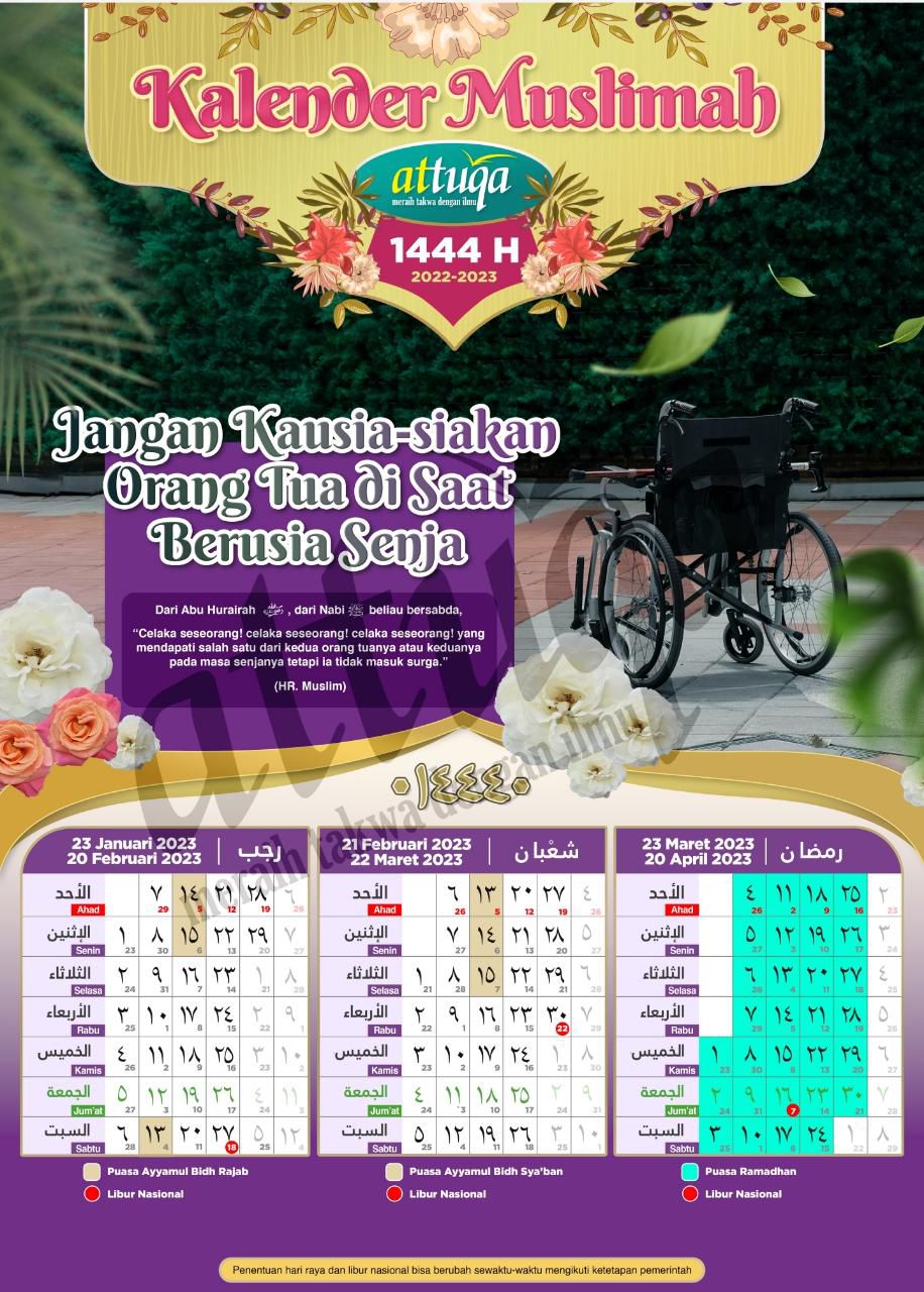 Kalender Muslimah Tahun Hijriyyah Attuqa (Stok Kosong) | Toko Muslim Title