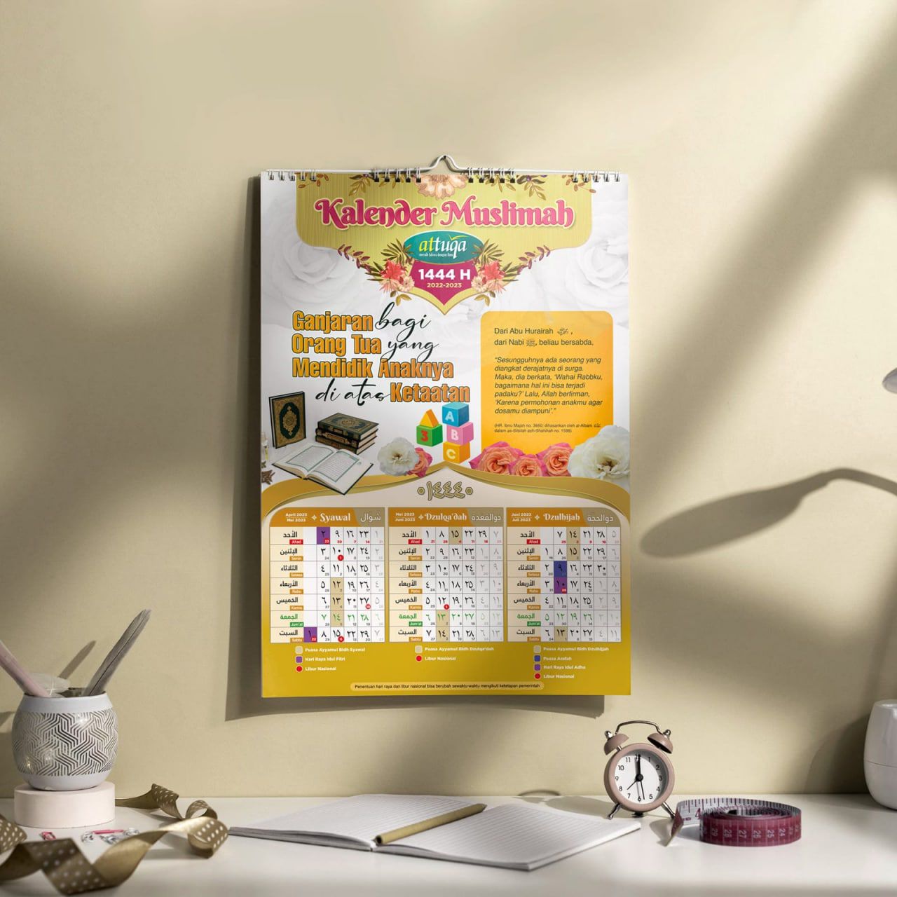 Kalender Muslimah Tahun Hijriyyah Attuqa (Stok Kosong) | Toko Muslim Title