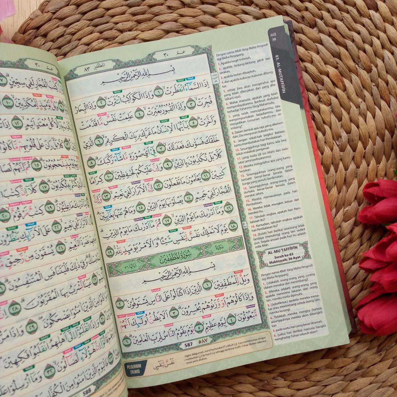 Al-Qur'an At-Tajwid Terjemah Waqaf Ibtida Kolom Pelajaran Tajwid A5 ...