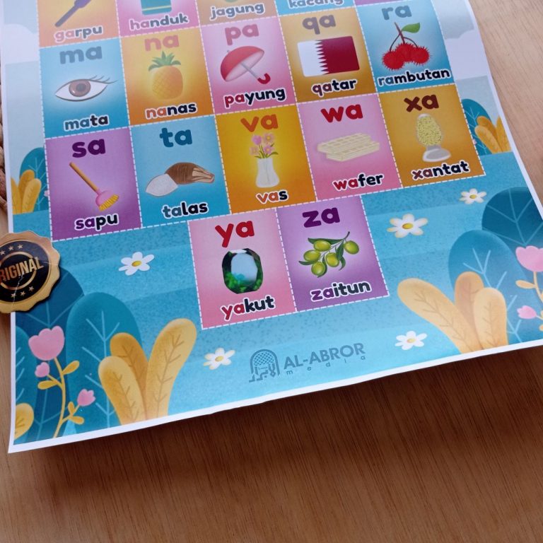 Poster Serial Belajar Membaca Huruf Vokal A Al-Abror - Toko Muslim