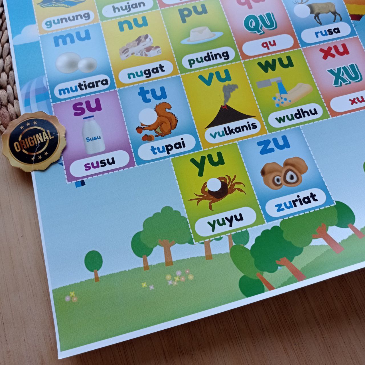 Poster Serial Belajar Membaca Huruf Vokal U Al-Abror - Toko Muslim