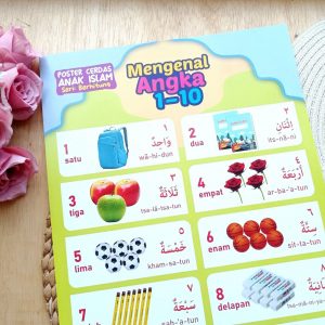 Poster Mengenal Angka Arab 1-10 - Toko Muslim
