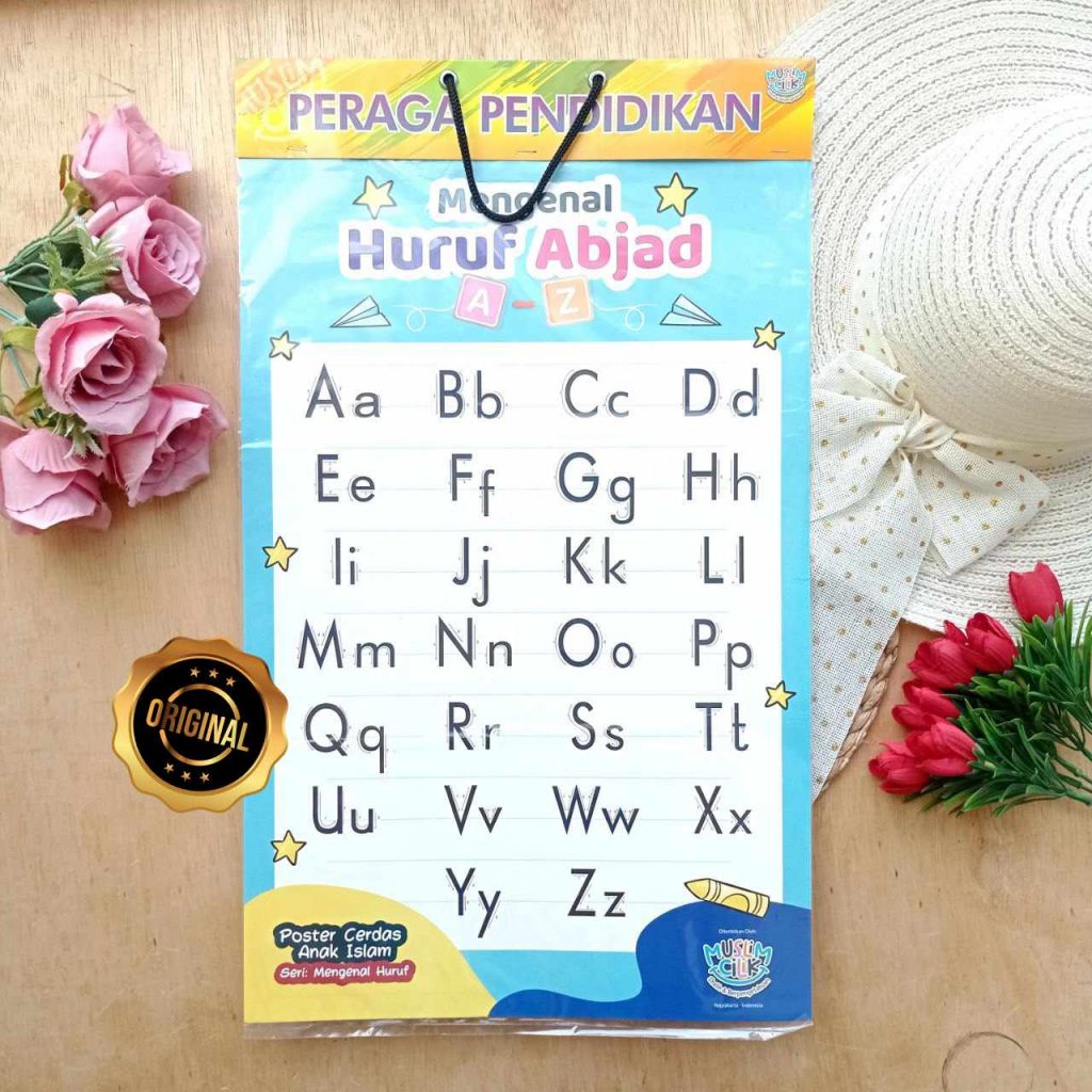 Poster Mengenal Huruf Abjad A - Z - Toko Muslim