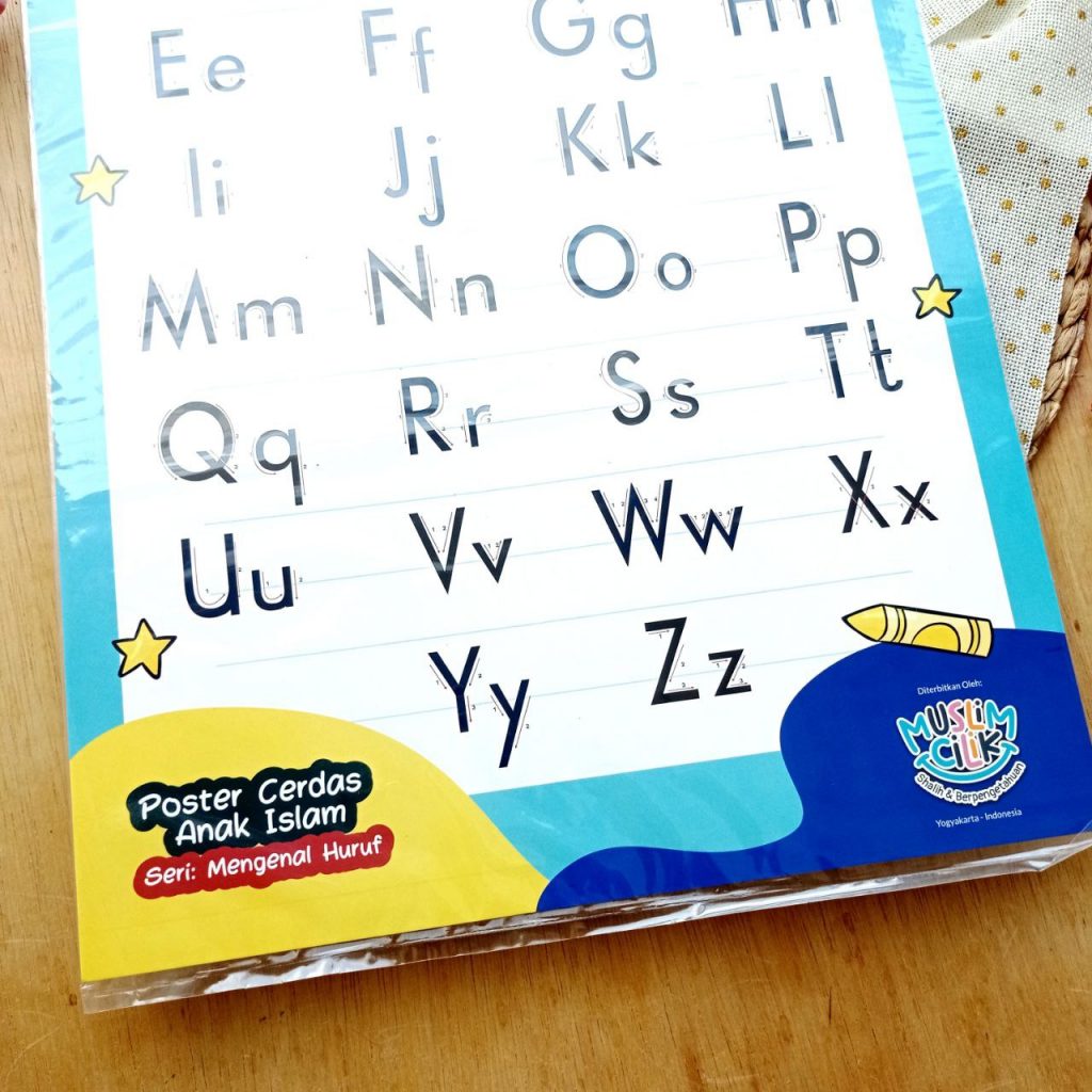Poster Mengenal Huruf Abjad A - Z - Toko Muslim