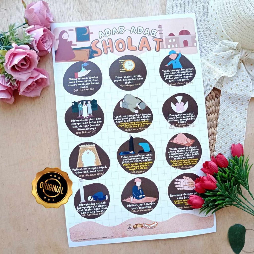 Poster Adab Sholat - Toko Muslim