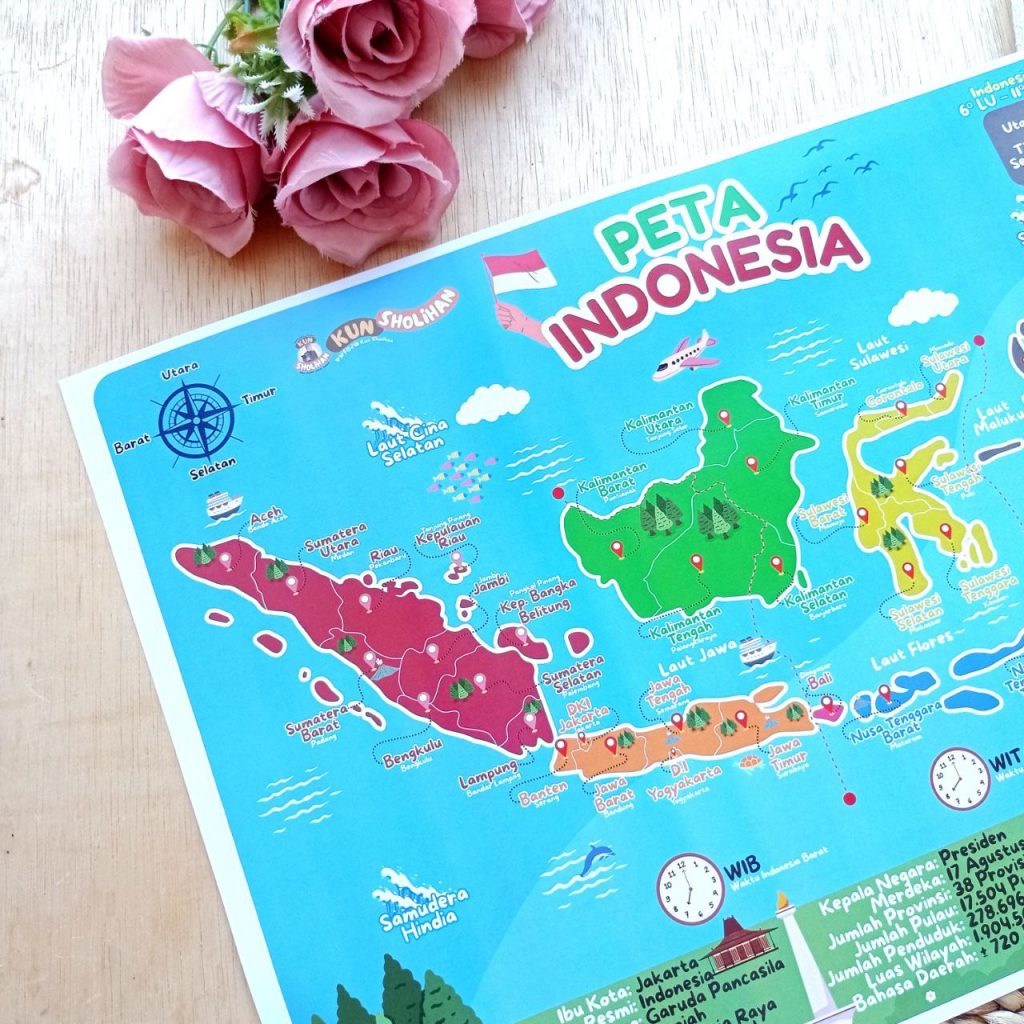 Poster Peta Indonesia - Toko Muslim