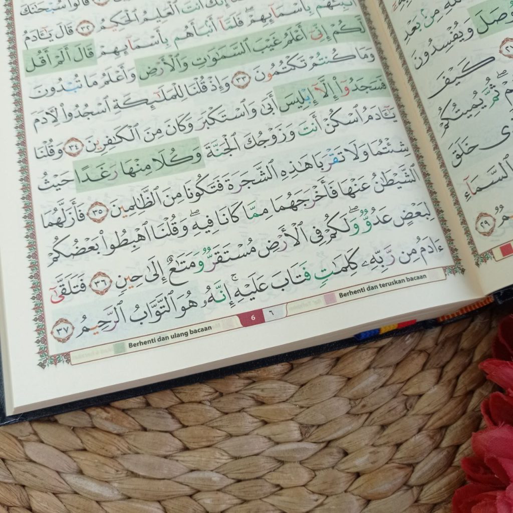 Al-Quran Mushaf Madinah AlQosbah Khath Utsmani Tajwid Waqaf Ibtida A5 ...