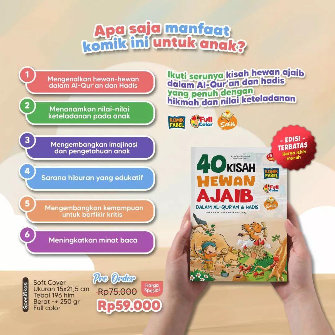 Buku Anak 40 Kisah Hewan Ajaib Dalam Al-Quran Dan Hadis (Pre Order ...