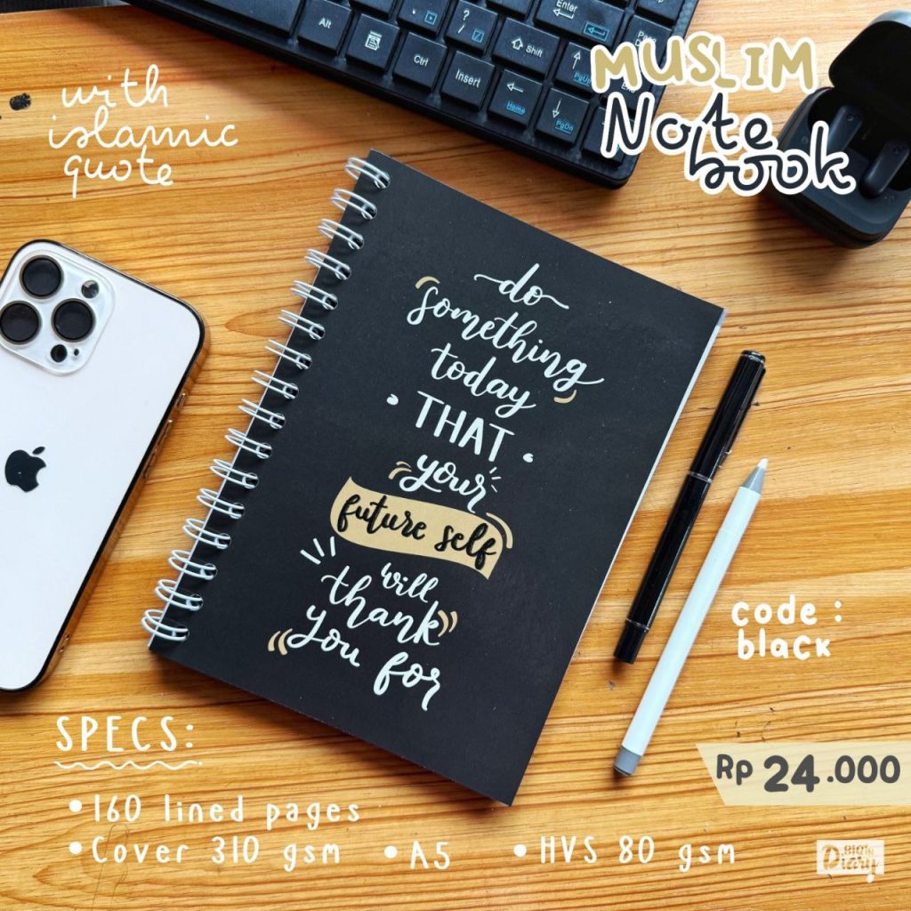 Buku Tulis Muslim Note Book With Islamic Quote A5 - Toko Muslim