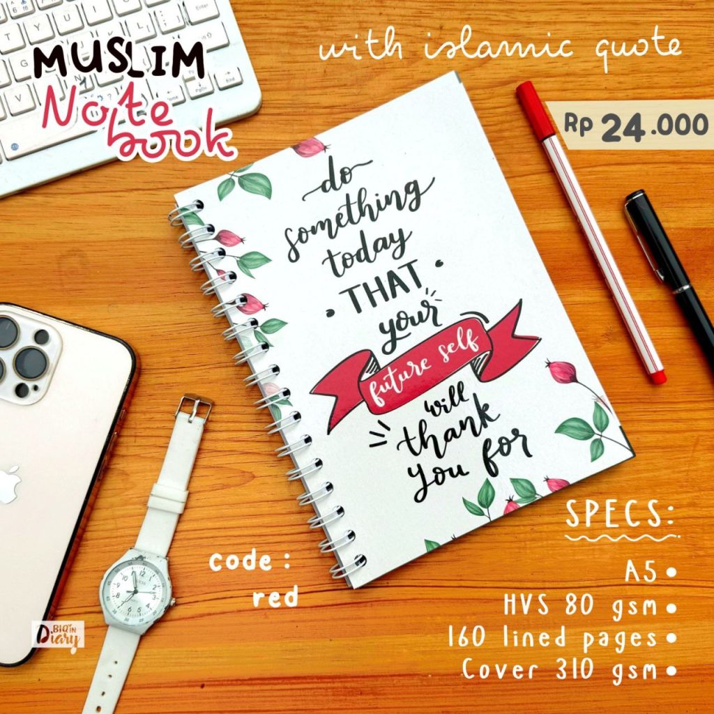 Buku Tulis Muslim Note Book With Islamic Quote A5 - Toko Muslim