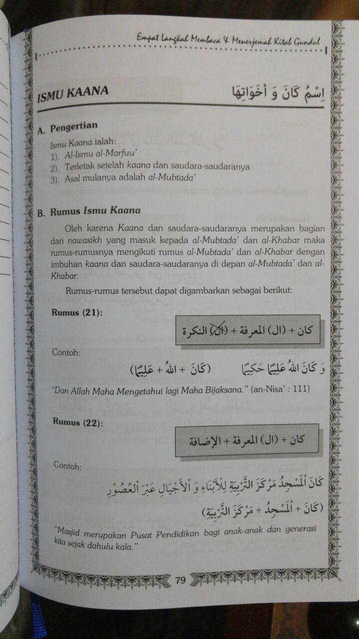Buku Empat Langkah Membaca Dan Menerjemah Kitab Gundul - Toko Muslim